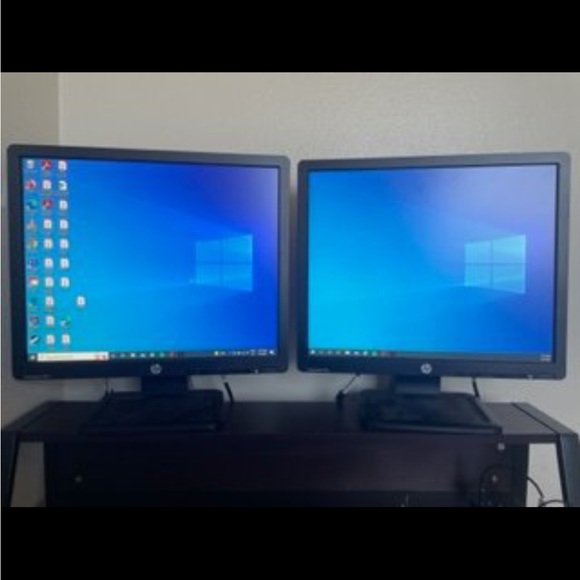 HP | Computers, Laptops & Parts | Dual Windows Pro Monitors | Poshmark